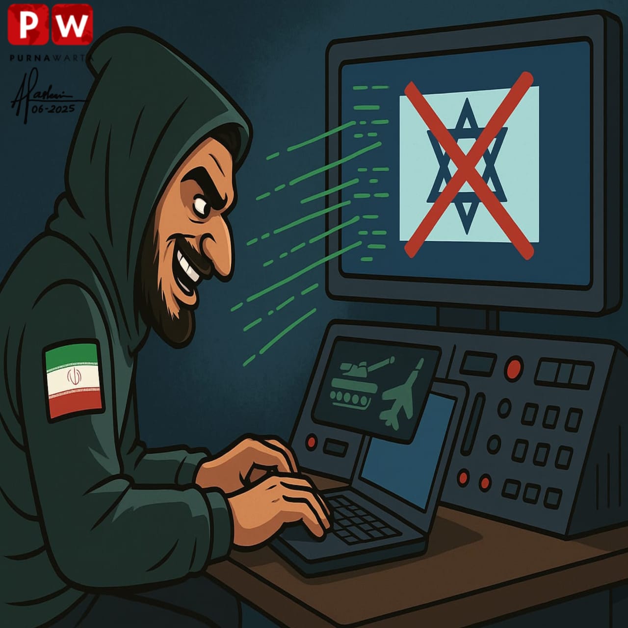 [KARIKATUR] – Pasukan Hacker Anti Israel Terus Gempur Inti Kompleks ...