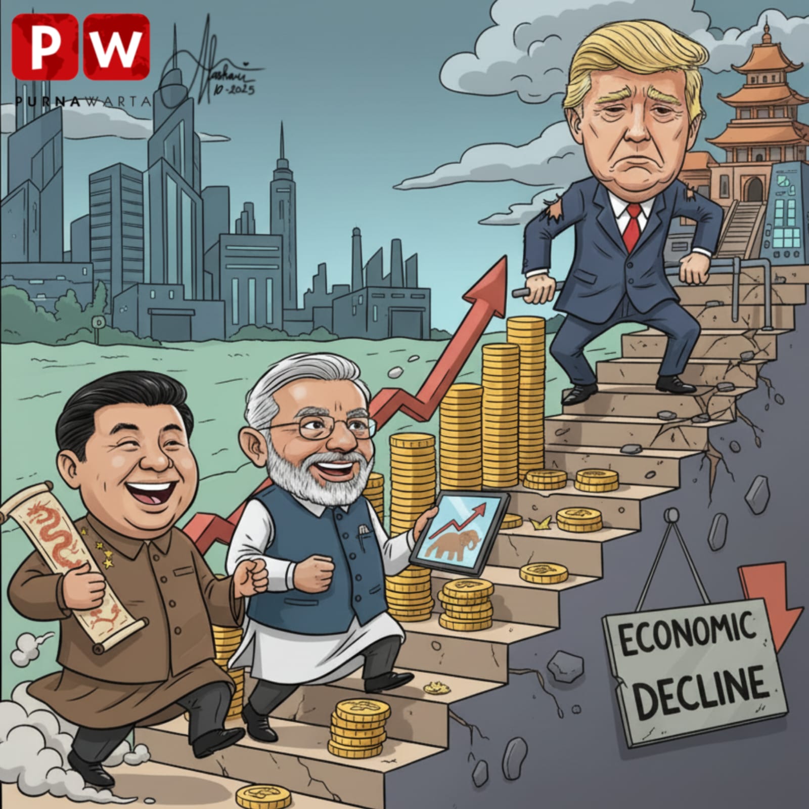 [KARIKATUR] – Cina dan India Kini Jadi Dua Raja Ekonomi Asia yang Siap ...